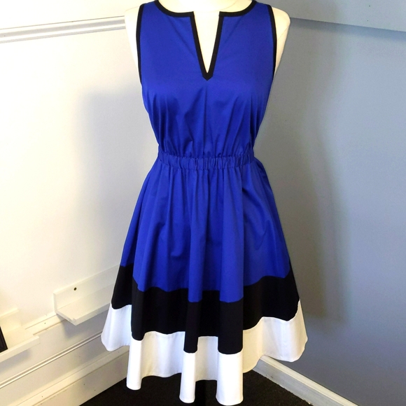 kate spade | Dresses | Nwt Kate Spade Color Block Fit And Flare Dress ...